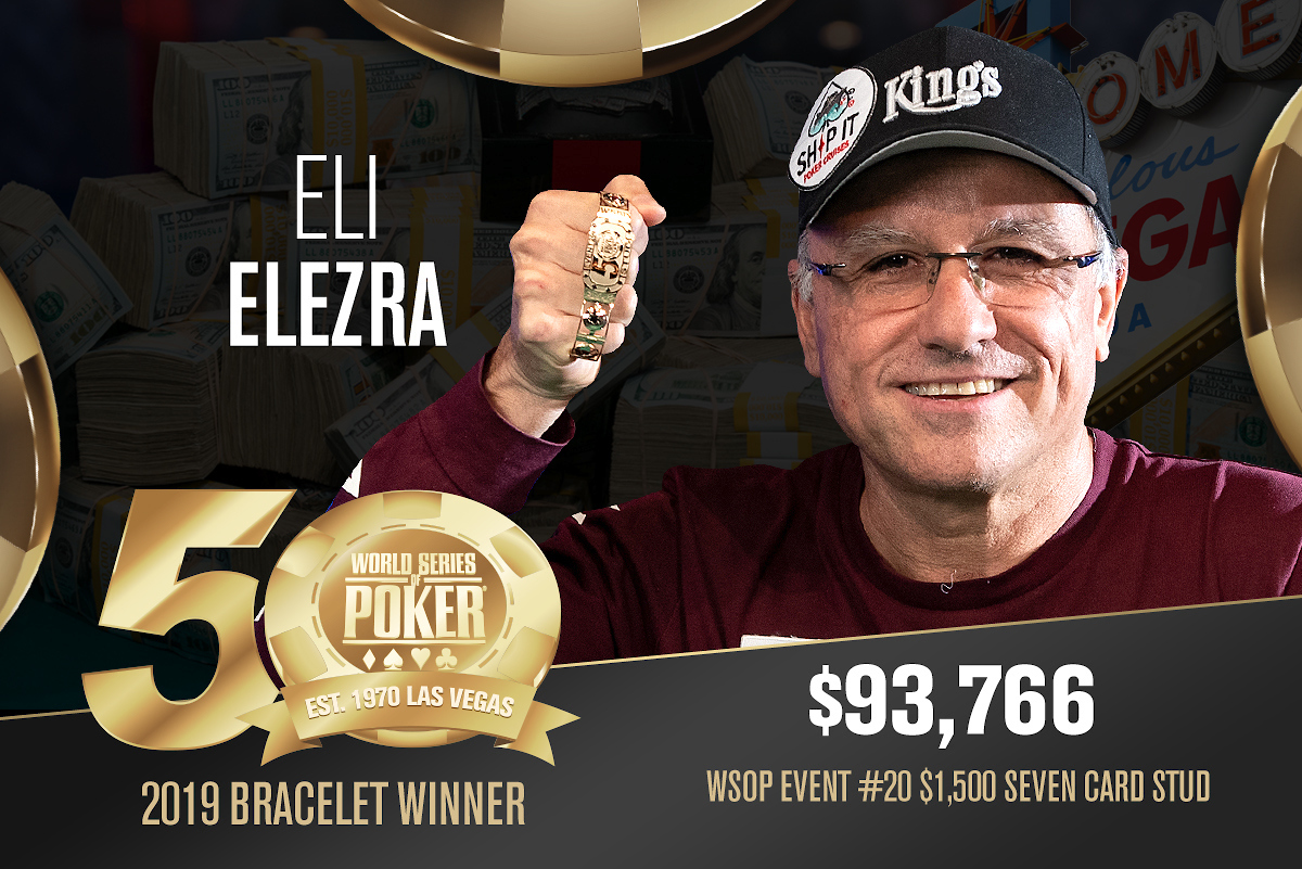 Eli Elezra Wins $1,500 Seven-Card Stud, Fourth WSOP Bracelet - Poker ...